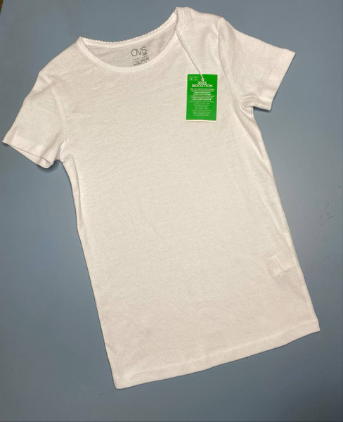 Майка бельевая Девочки, Мальчики OVS белый Хлопок Повседневный, размер 122, 128 Индия Однотонный ...