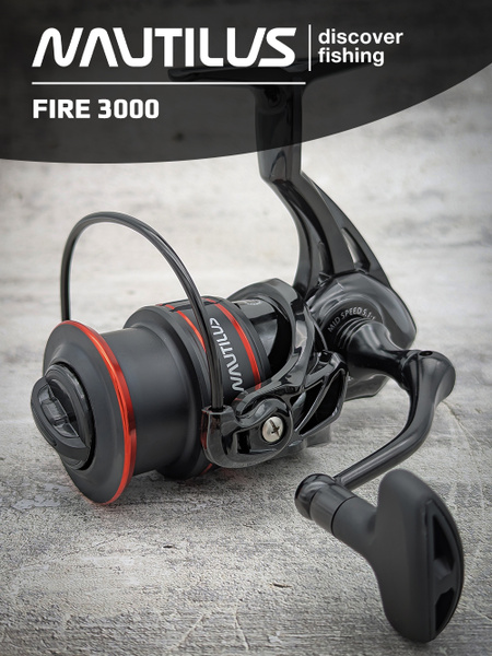 Катушка Nautilus Fire FD Spinning Reel 2024, Безынерционная, 3000, Передний фрикцион купить c ...