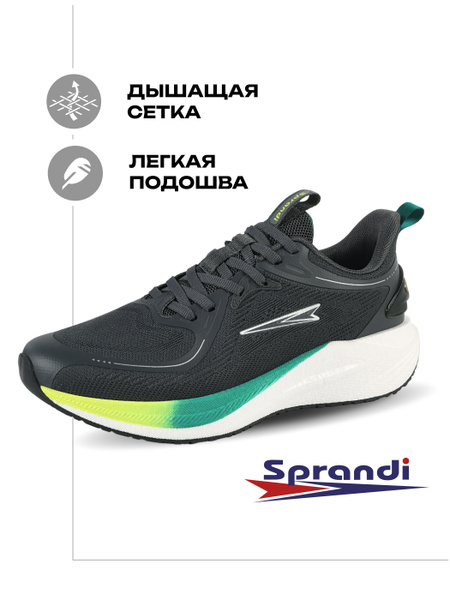 Кроссовки Мужской Sprandi Нейлон Фитнес, Бег, размер 42 R (средняя) Лето Шнурки Китай Шнуровка ...