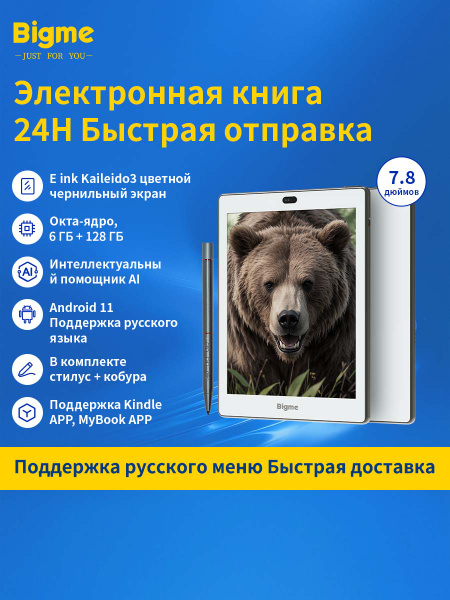 Электронная книга Bigme S6 Color_Bigme S6 Color, Цветной - купить по ...