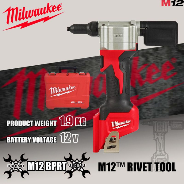 Milwaukee M12 BPRT/2550 Заклепочный инструмент 2,000 lbs. pulls force ...