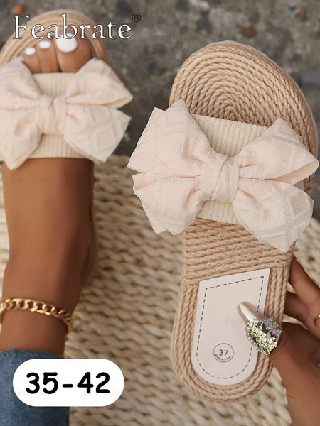 Шлепанцы Женский Feabrate, размер 39 EVA Круглый нос, Маломерит R (средняя) Без застёжки Лето ...