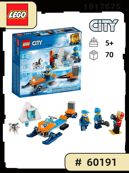 LEGO City 60191 Арктическое приключение, 78 деталей, для детей от 5 лет ...