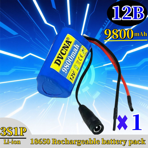 Аккумулятор 12V 9.8Ah 3S1P BMS для радиоуправляемых машинок, колонок и ...