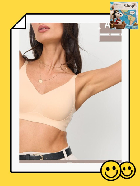 Бюстгальтер Женский без косточек, бесшовный, размер 65A, 65B абрикосовый Полиамид, Эластан Китай ...