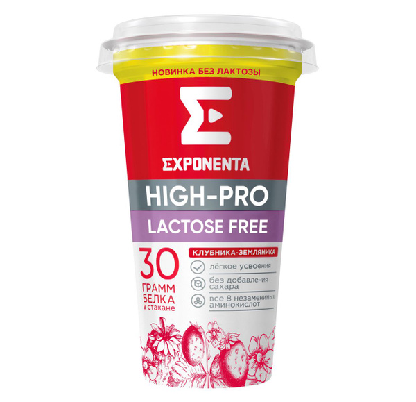 Напиток кисломолочный Exponenta High-pro Клубника-земляника ...