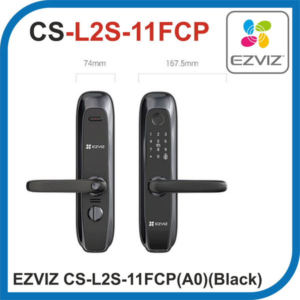 Характеристики EZVIZ CS-L2S-11FCP (A0)(Black). Умный замок + ручки на ...
