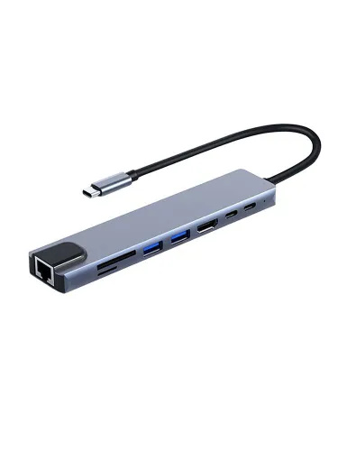 USB разветвитель 8 в 1 HUB Type C док станция Usb 3.0 хаб 3 0 переходник концентратор адаптер ...