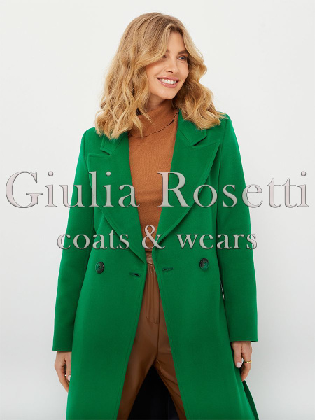 Пальто Giulia Rosetti, Демисезон, размер 44, цвет светло-зеленый ...