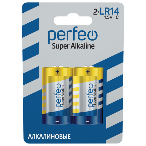 Perfeo Батарейка C, Щелочной тип, 1,5 В, 2 шт - купить с доставкой по выгодным ценам в интернет ...