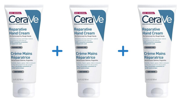 Cerave Восстанавливающий крем для рук (100 мл) x 3 купить на OZON по ...