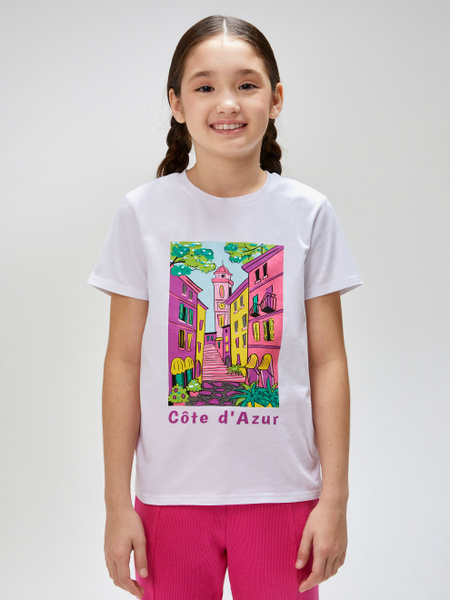 Футболка Acoola, размер 134, цвет кремовый, хлопок 95%;эластан 5% - купить по выгодной цене в ...