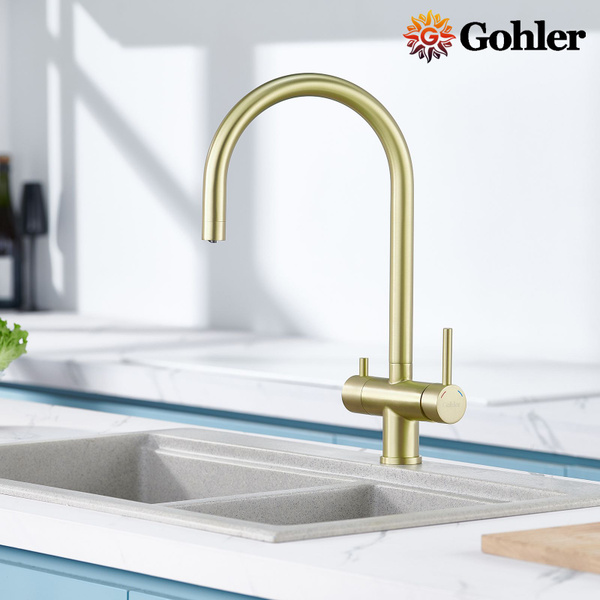 Смеситель Gohler G4223 Нержавеющая сталь, Нержавеющая сталь с покрытием ...