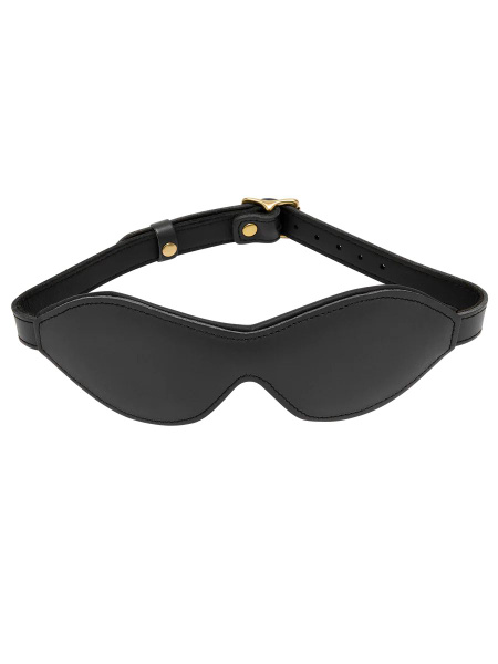 Coco De Mer черная кожаная повязка Black Leather Blindfold купить с
