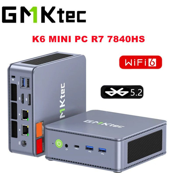 Характеристики GMKtec Мини-ПК K6 R7 7840HS (AMD Ryzen 7 7840HS, RAM 32 ГБ, SSD 2000 ГБ, AMD ...