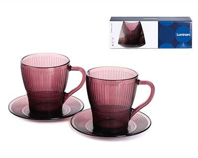Чайная пара Luminarc "Луиз Лилак 4пр", на 2 перс. купить c доставкой на ...