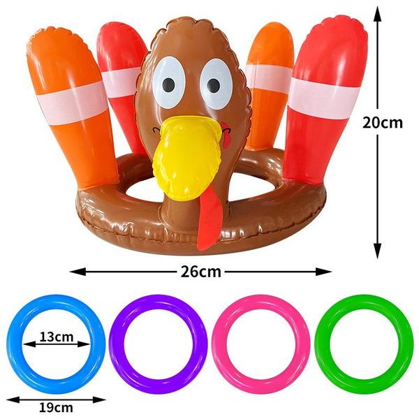 Игрушка на надувной индейке для кольцевой игры(Inflatable turkey toy ...
