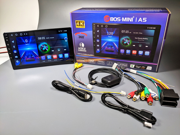 Магнитола 8ядер Bos-Mini 2+32Gb 10' на Андройде с CarPlay + Android AUTO + Wi-Fi + Bluetooth ...