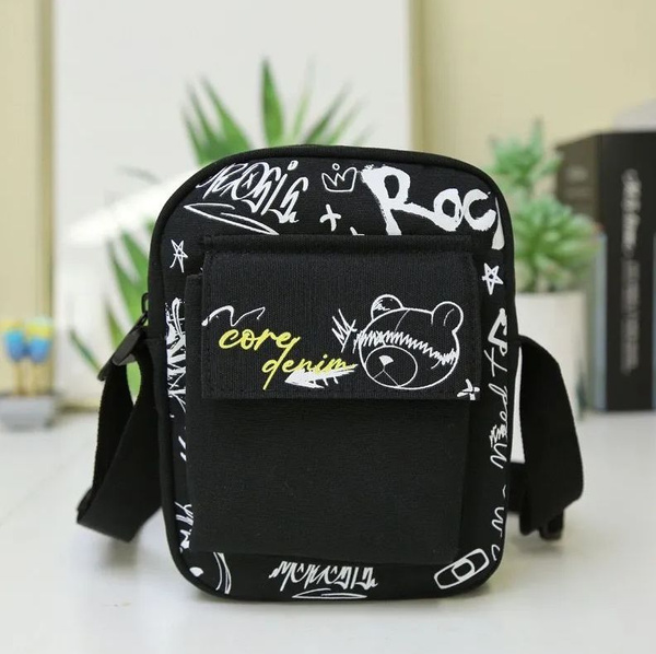 Сумка кросс-боди женская/мужская через плечо / шоппер хлопковый для ...