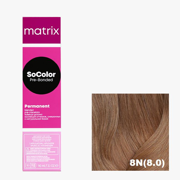 Характеристики Краска для волос, 8N (8.0), MATRIX, SoColor Pre-Bonded ...