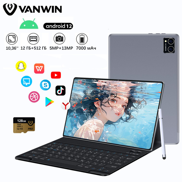 Вопросы и ответы о VANWIN Планшет V5,Android 12,Русская клавиатура,SIM-карта,7000 мАч,5G,блютуз ...