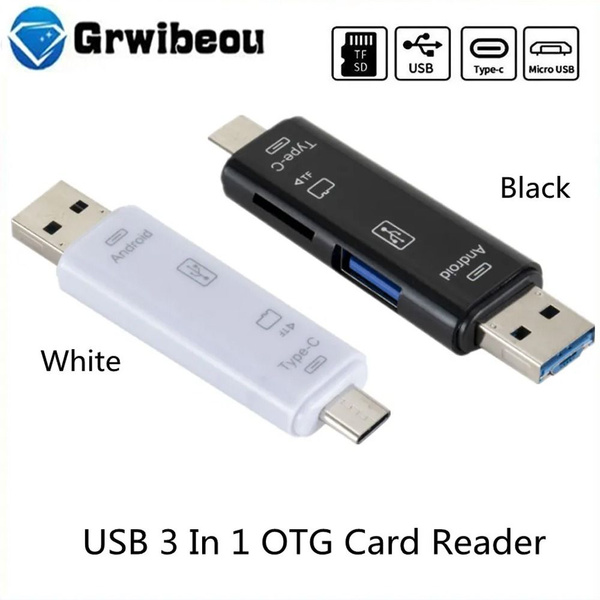 5 в 1 Многофункциональный USB 2.0 Type C/Usb/Micro Usb/Tf/SD устройство чтения карт памяти OTG ...