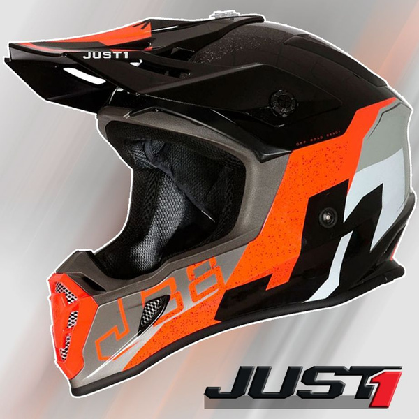 Шлем кроссовый JUST1 J38 Korner XL(61-62) Orange Black Glossy купить на OZON по низкой цене ...