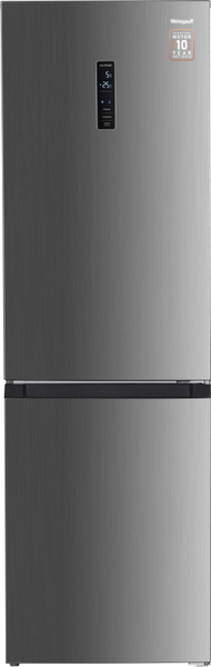 Холодильник Weissgauff WRK 185 Total NoFrost Inverter Inox, серый ...