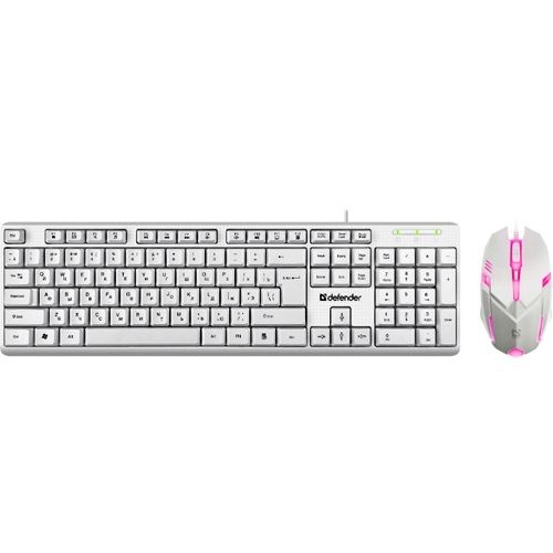 Комплект мышь + клавиатура Defender Motion C-977 белая купить по ...