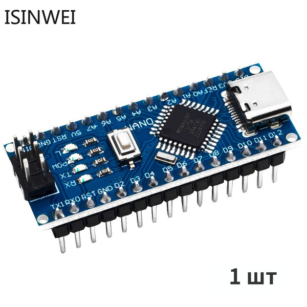 1 шт Контроллер Arduino NANO V3.0(совместимый) Atmega328P CH340 Type-c usb - купить с доставкой ...