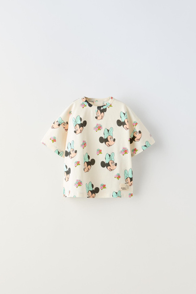 Футболка Zara, размер 116, цвет голубой, кремовый, 100% хлопок - купить по выгодной цене в ...