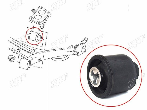 IPSASP_ST-6R0501541A Сайлентблок задней балки VOLKSWAGEN POLO 02-16 ...