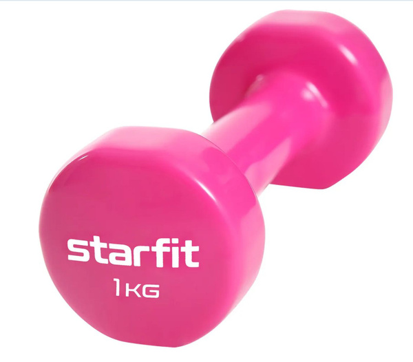 Гантели Starfit виниловые по 1 кг, розовый - купить по выгодным ценам в ...