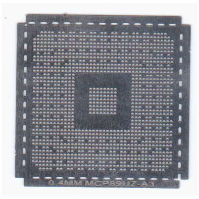 Трафарет прямого нагрева для BGA микросхемы MCP89UZ-A3 0.4 шарики ...
