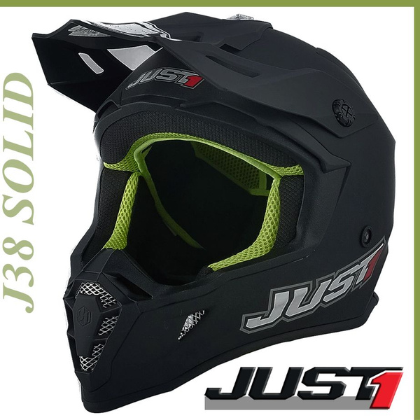 Шлем кроссовый JUST1 J38 SOLID XL(61-62) Black Matt - купить с доставкой по выгодным ценам в ...