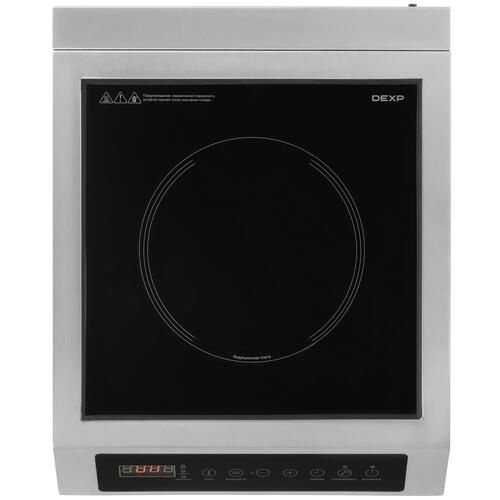 Плита компактная электрическая DEXP INC-3500 серебристый 3.5 кВт, конфорок - 1 шт, переключатели ...