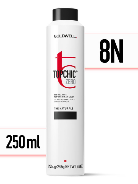 Стойкая крем-краска без аммиака Goldwell Topchic Zero 8N 250 мл ...