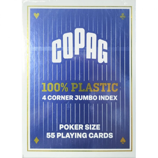 Игральные карты COPAG 100% PLASTIC 4 CORNER JUMBO INDEX BLUE купить на OZON по низкой цене ...
