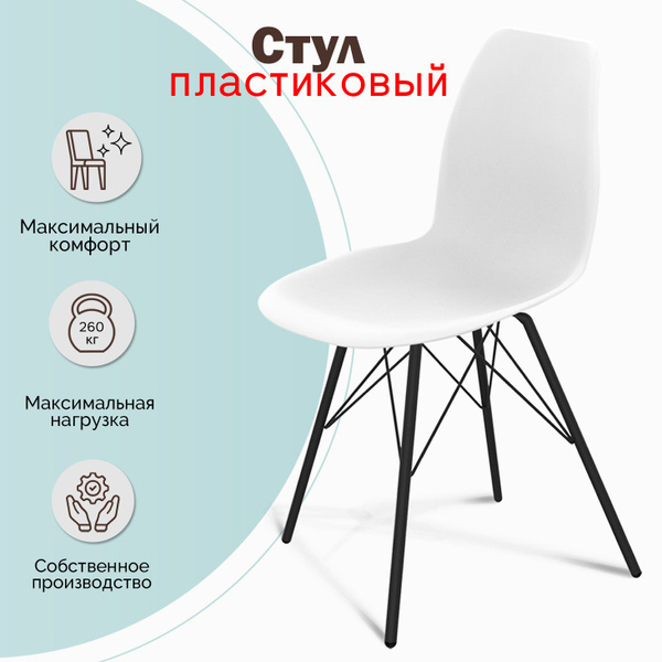 Стул пластиковый со спинкой, модель SHT-ST29/S37, цвет белый купить на OZON по низкой цене ...