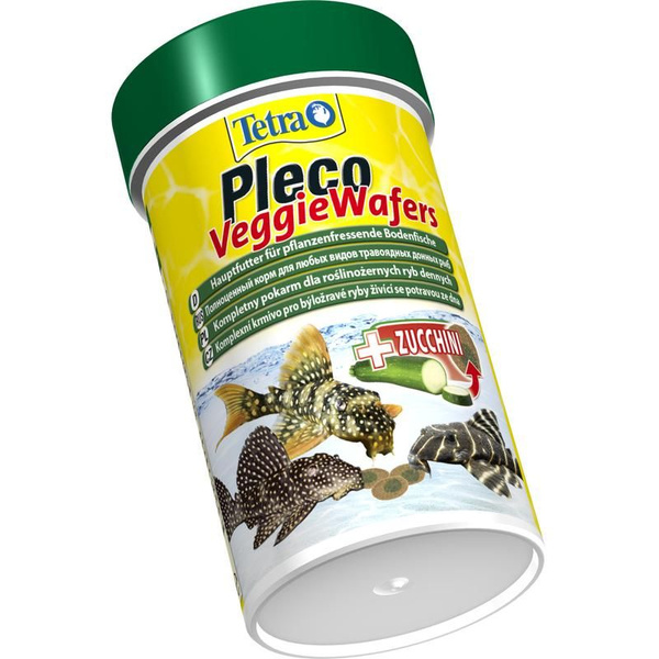 Корм для сомов и донных рыб Tetra Pleco Veggie Wafers 100мл, пластинки ...