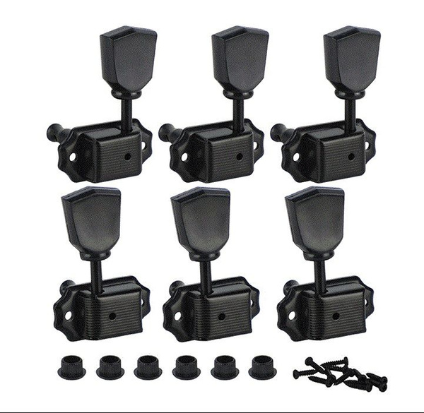 Колки для электрогитары Vintage style 3L+3R,никель ромб черные - купить ...