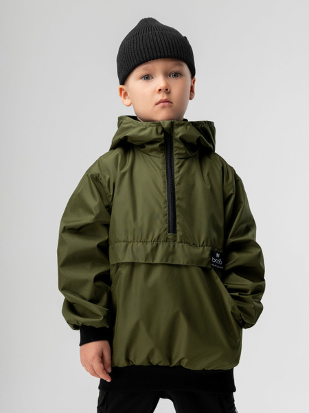 Ветровка Мальчики, Девочки BODO Капюшон, Манжеты хаки капюшон Дюспо, размер 110, 116 Длинный На ...