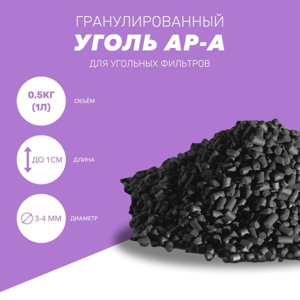 Уголь гранулированный АР-А 1Л (0,5 кг) для угольных фильтров купить на ...
