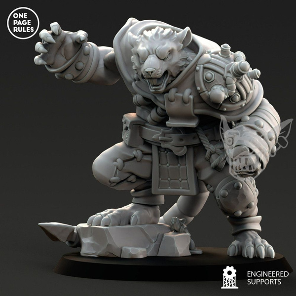 Миниатюра Warhammer Fantasy Battles / AoS. Skaven. Rat Ogre / Крыса Огр ...