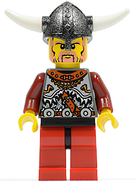Минифигурка Lego Viking Red Chess Pawn - Horns Glued to Helmet vik034 ...