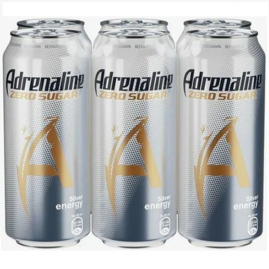 Напиток энергетический Adrenaline Rush Zero Без сахара 0,449л X6 ...