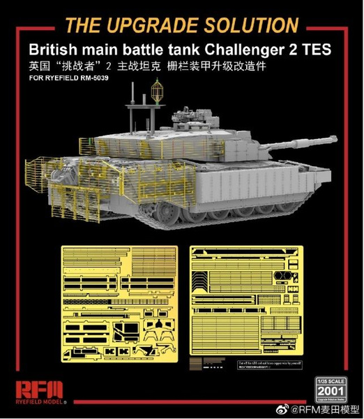 Характеристики Противокумулятивные решетки для модели Challenger 2 TES ...