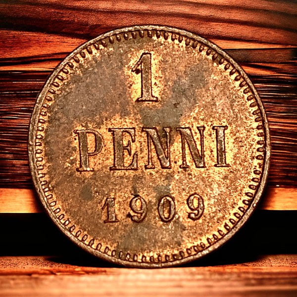 Монета Финляндия 1 пенни 1909 года. Николай II - купить в интернет-магазине OZON с быстрой ...