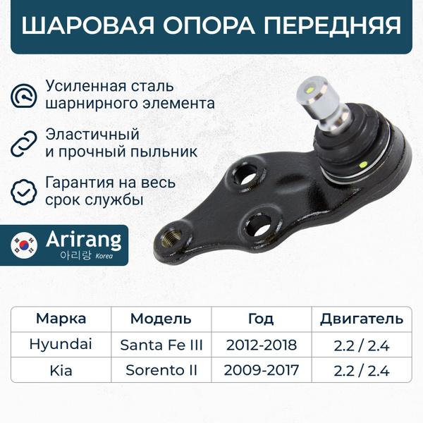 Шаровая опора Kia Sorento 2, Киа Соренто 2 / OEM 545302P100 - купить по ...