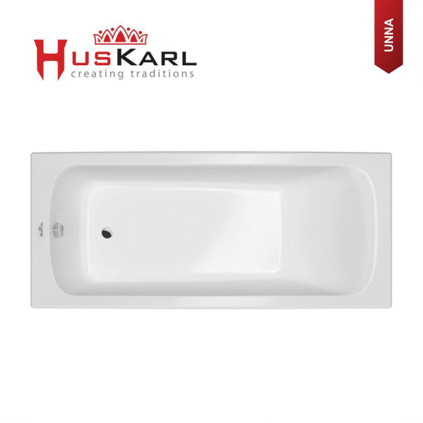 Ванна акриловая 120х70 HusKarl UNNA New с каркасом, комплект 2 в 1 ...